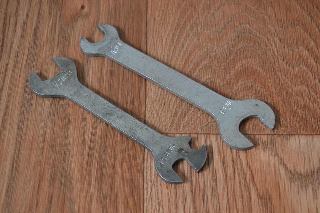 Vintage Pair of 7/16 5/16 BSF & 3/8 1/4 BSF 2 BA Slim Open Ended ...