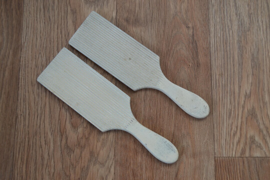 Vintage Painted Wooden Butter Pats - Pair - Etsy