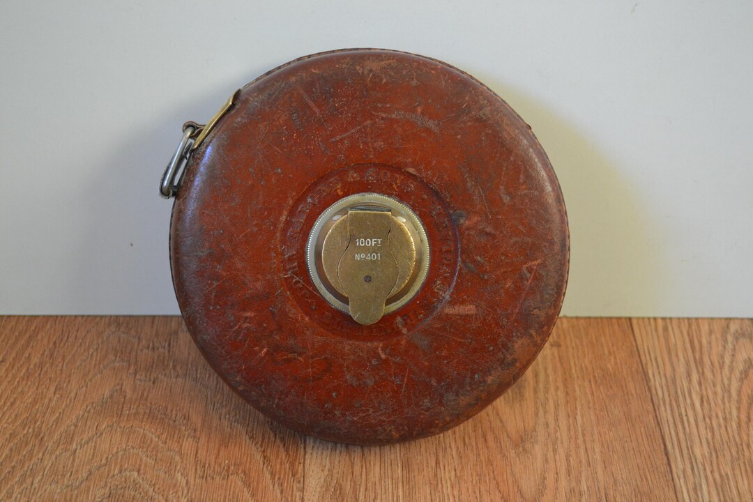 Vintage John Rabone Leather Cased Measuring Tape With Brass Handle ...