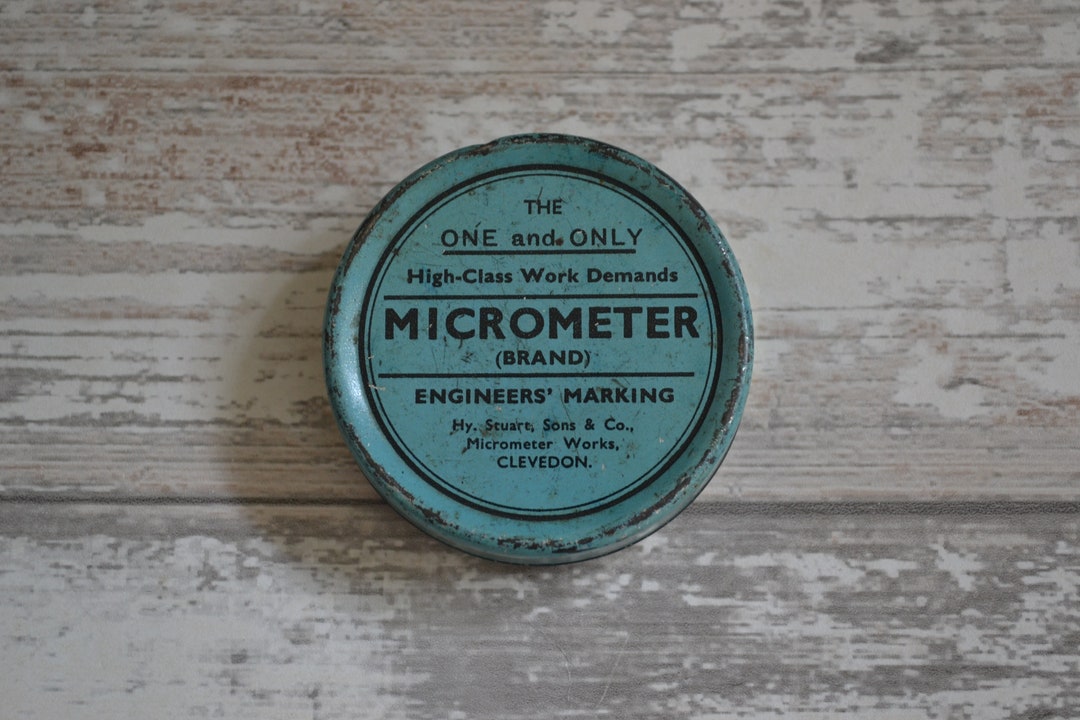Vintage Micrometer Engineers' Marking Blue - Old Tin With Contents - Etsy