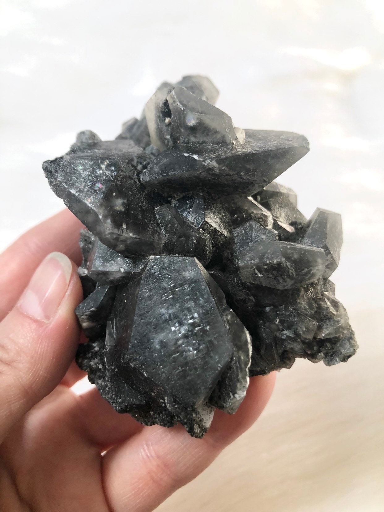 Rare Black Calcite