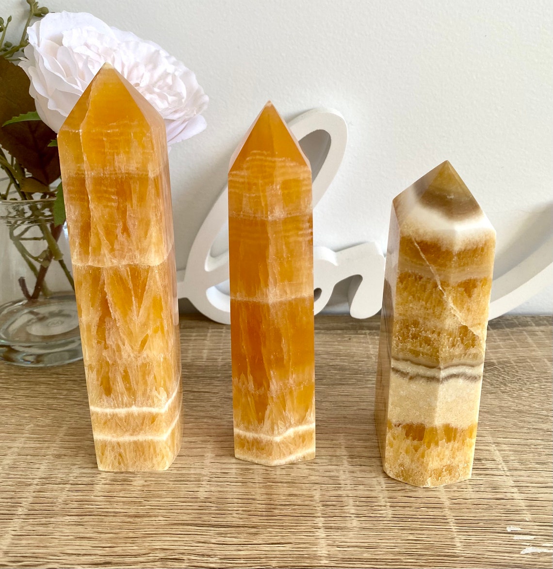 Mexican Orange Calcite Towers - Etsy Australia
