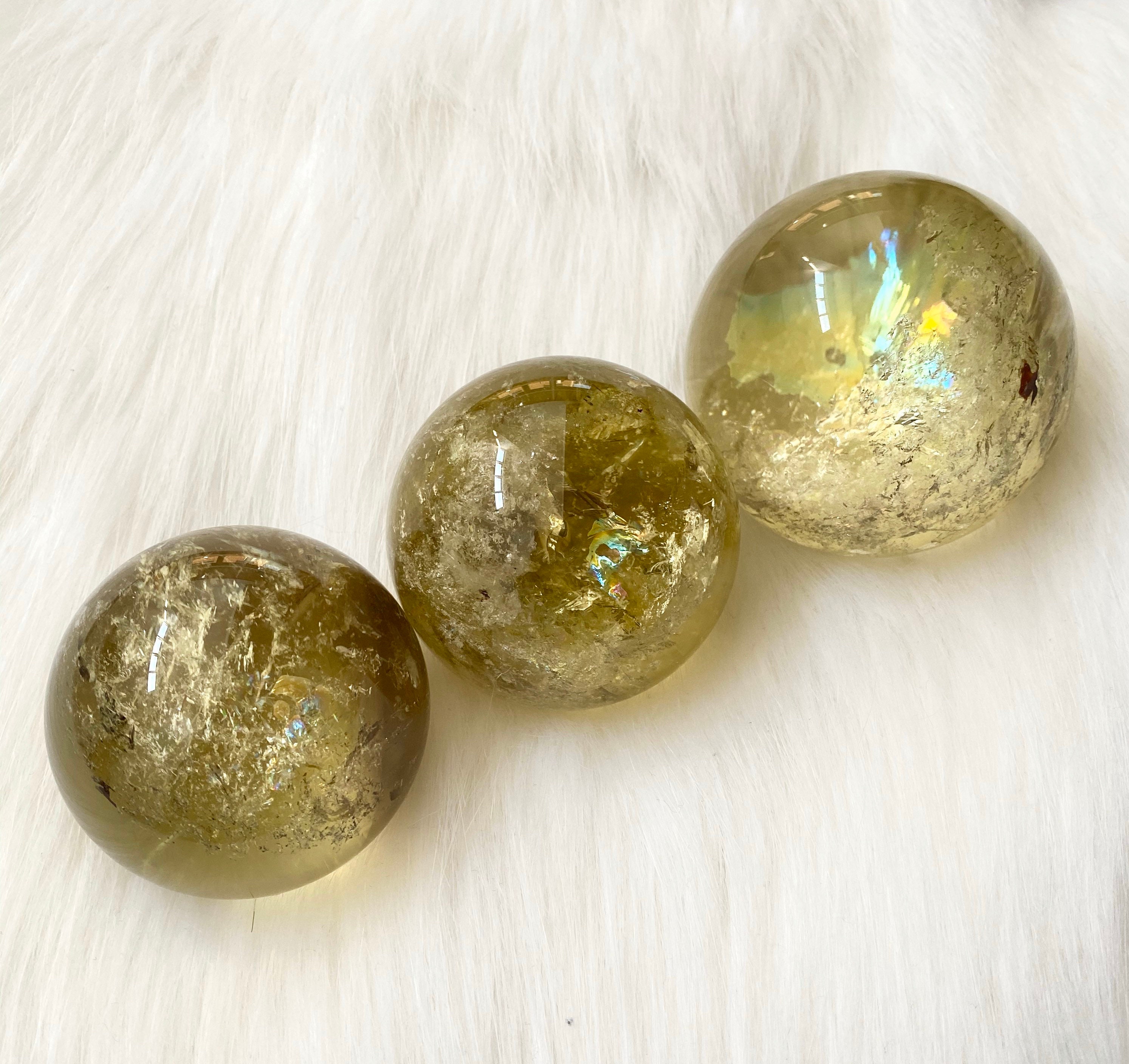 Natural Citrine Spheres - High Grade