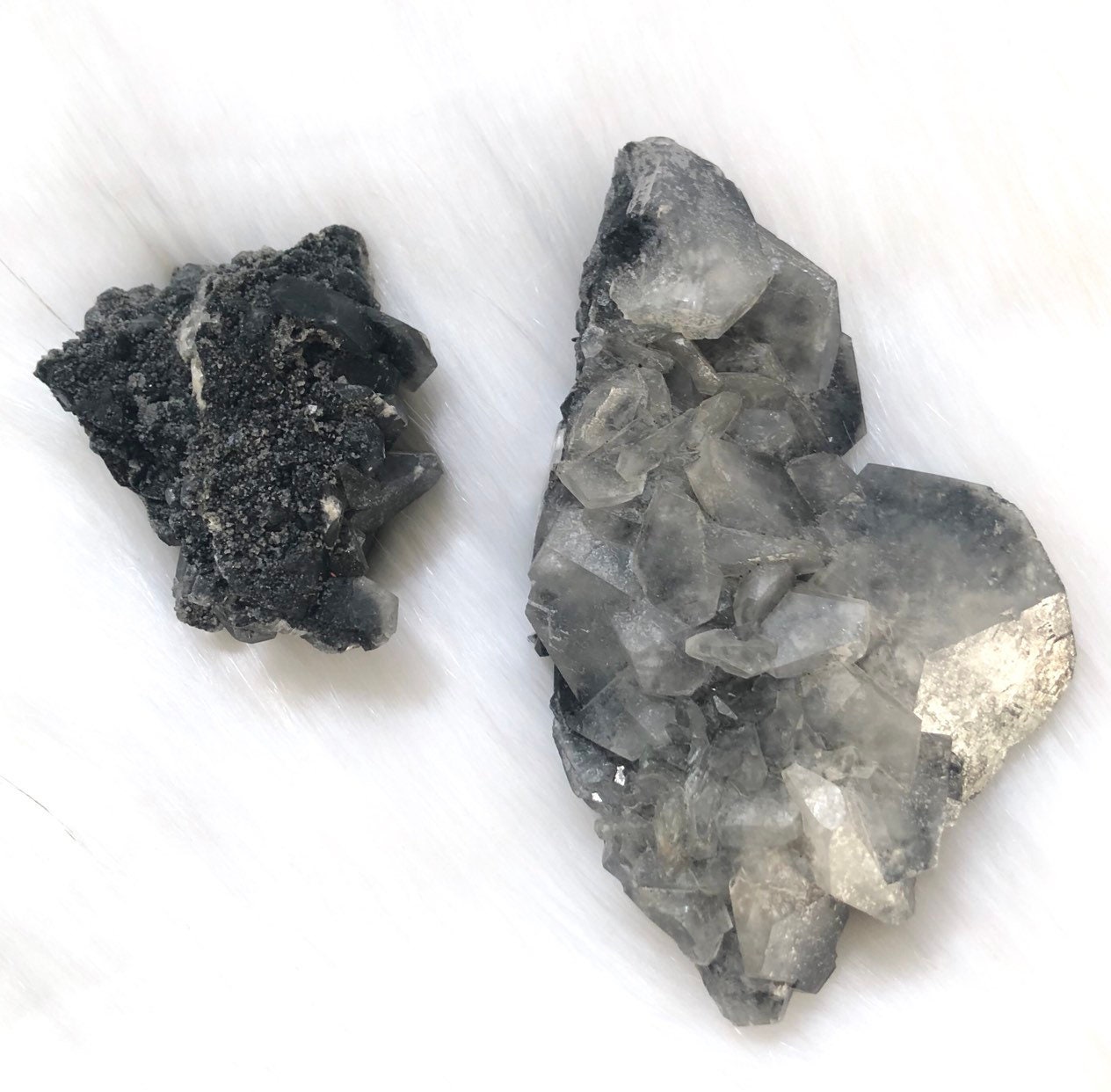 Rare Black Calcite