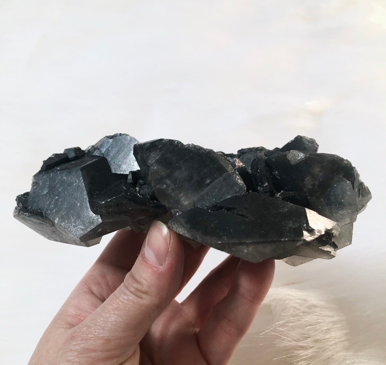 Rare Black Calcite