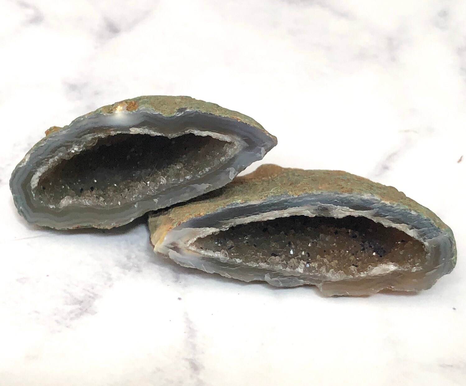 Oco Agate Geode Pair