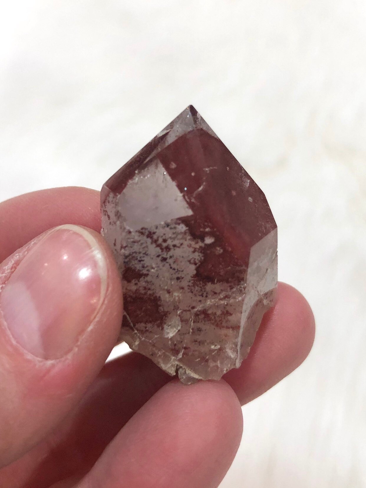 Red Phantom Quartz Points