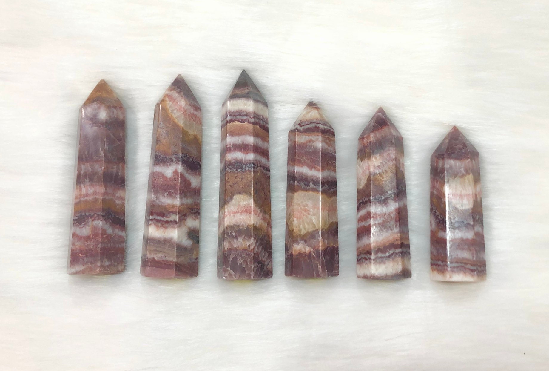 Tri Colored Calcite Towers