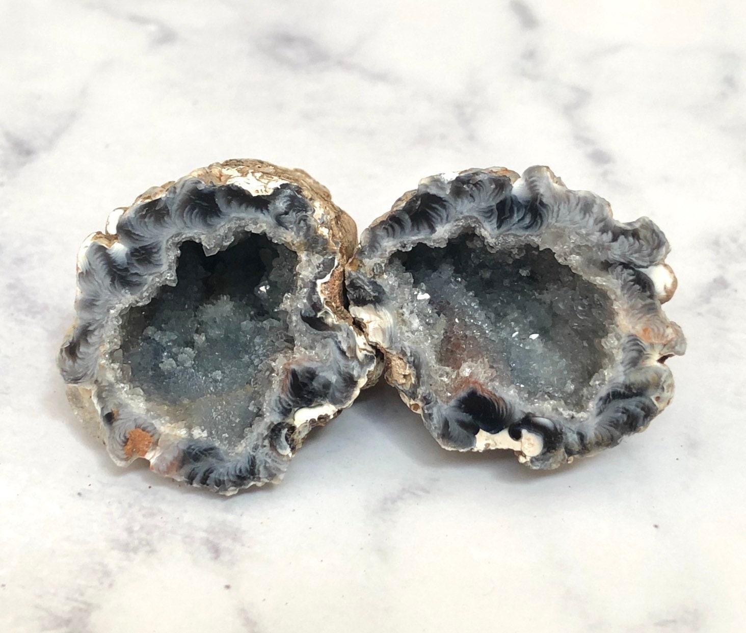 Oco Agate Geode Pair