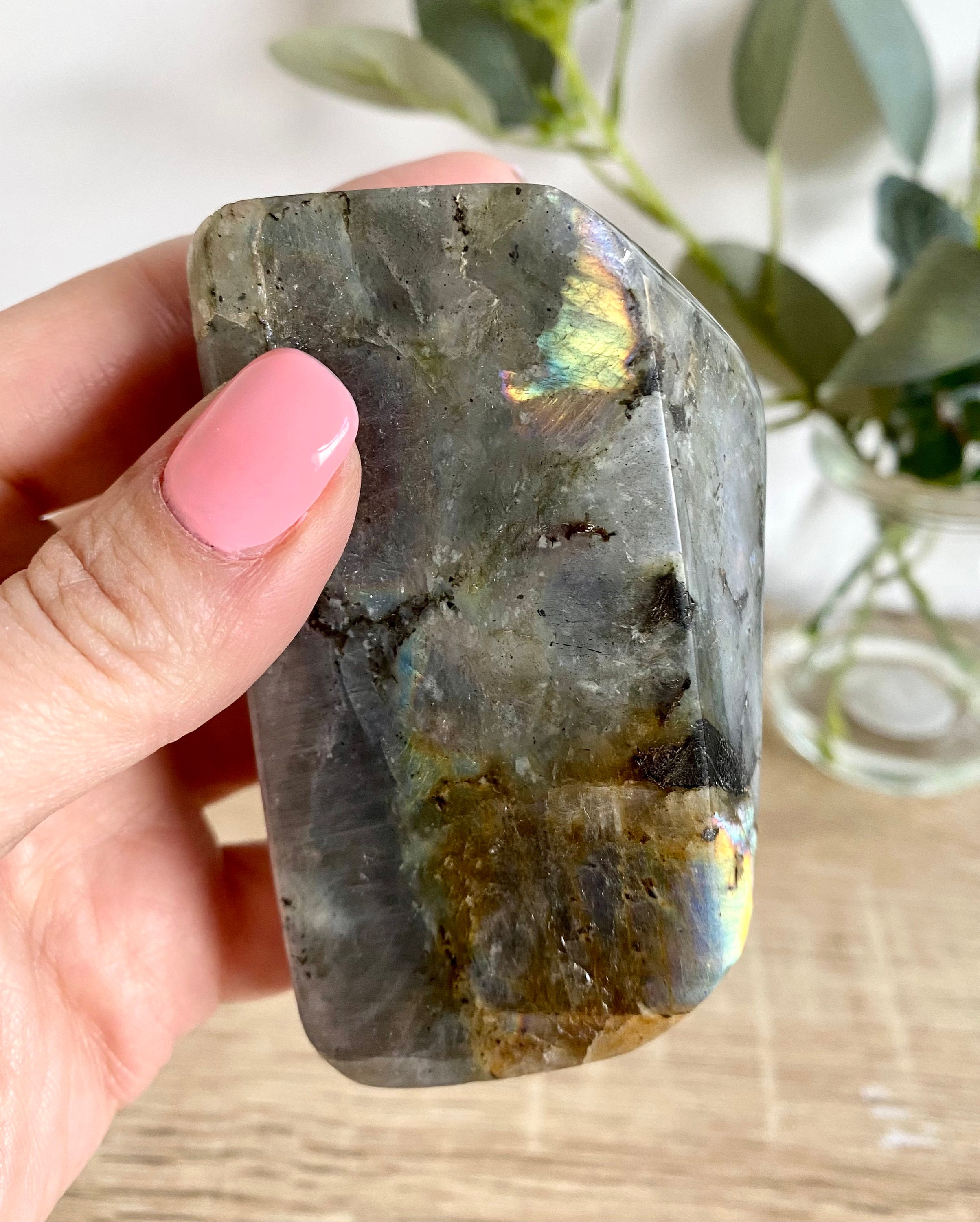Pink Flash Labradorite Freeform