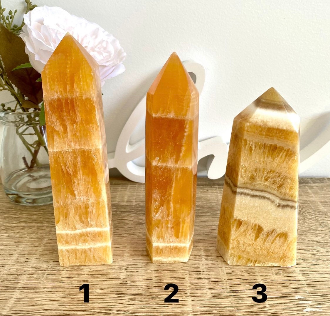 Mexican Orange Calcite Towers - Etsy Australia