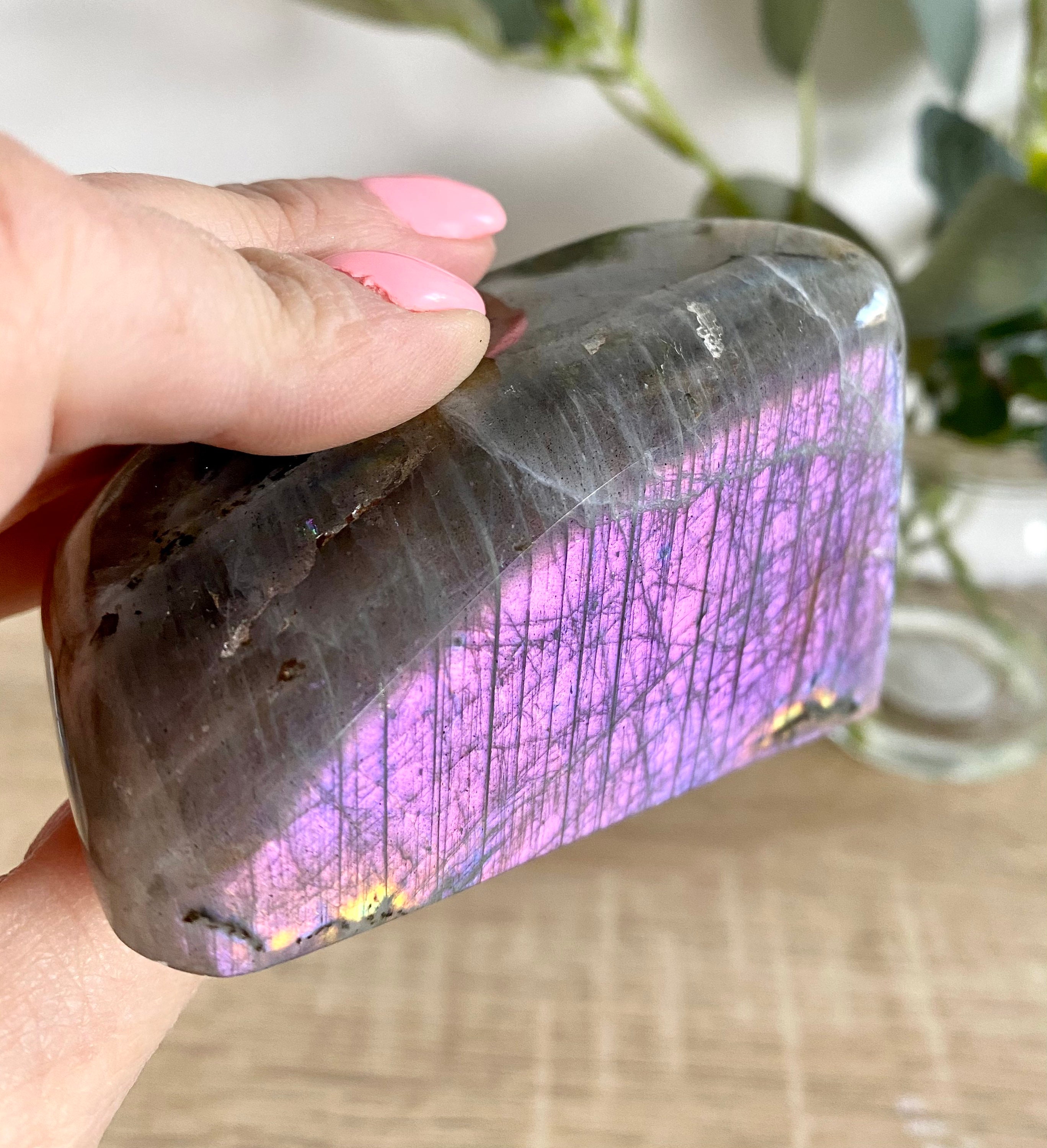 Pink Flash Labradorite Freeform