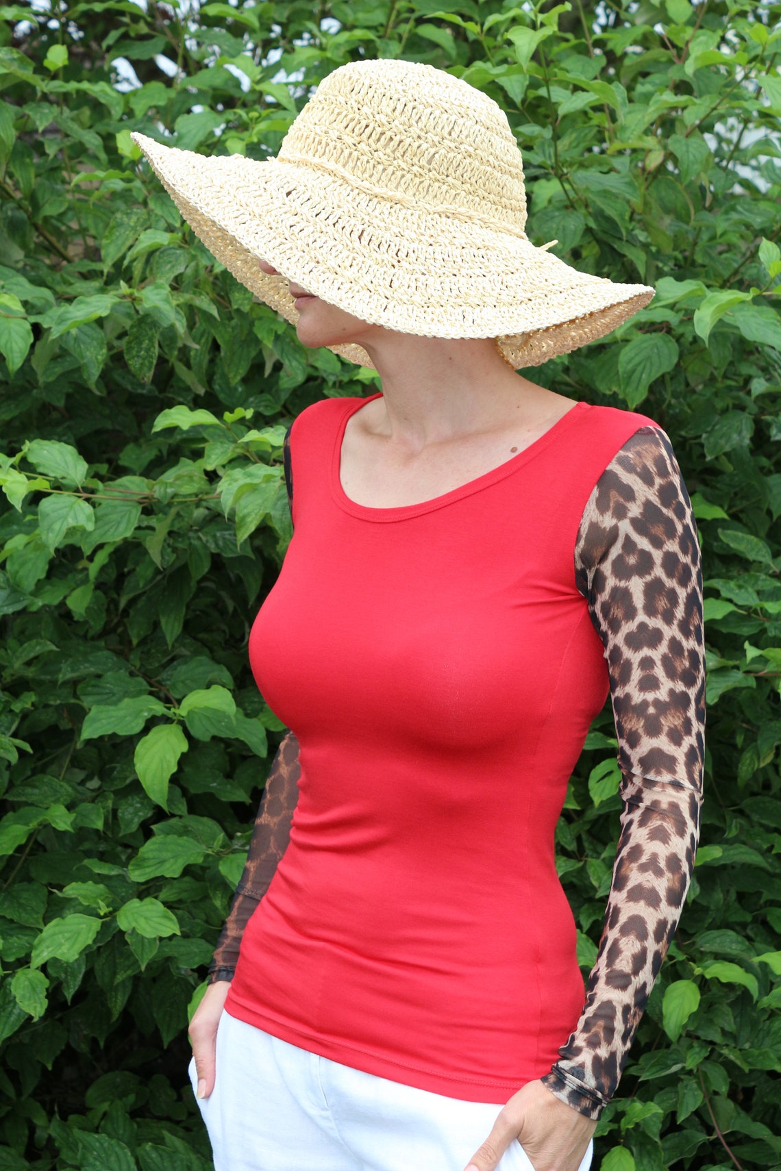 Red top/ Red top women/ Womens red top / Long sleeve top / Red | Etsy