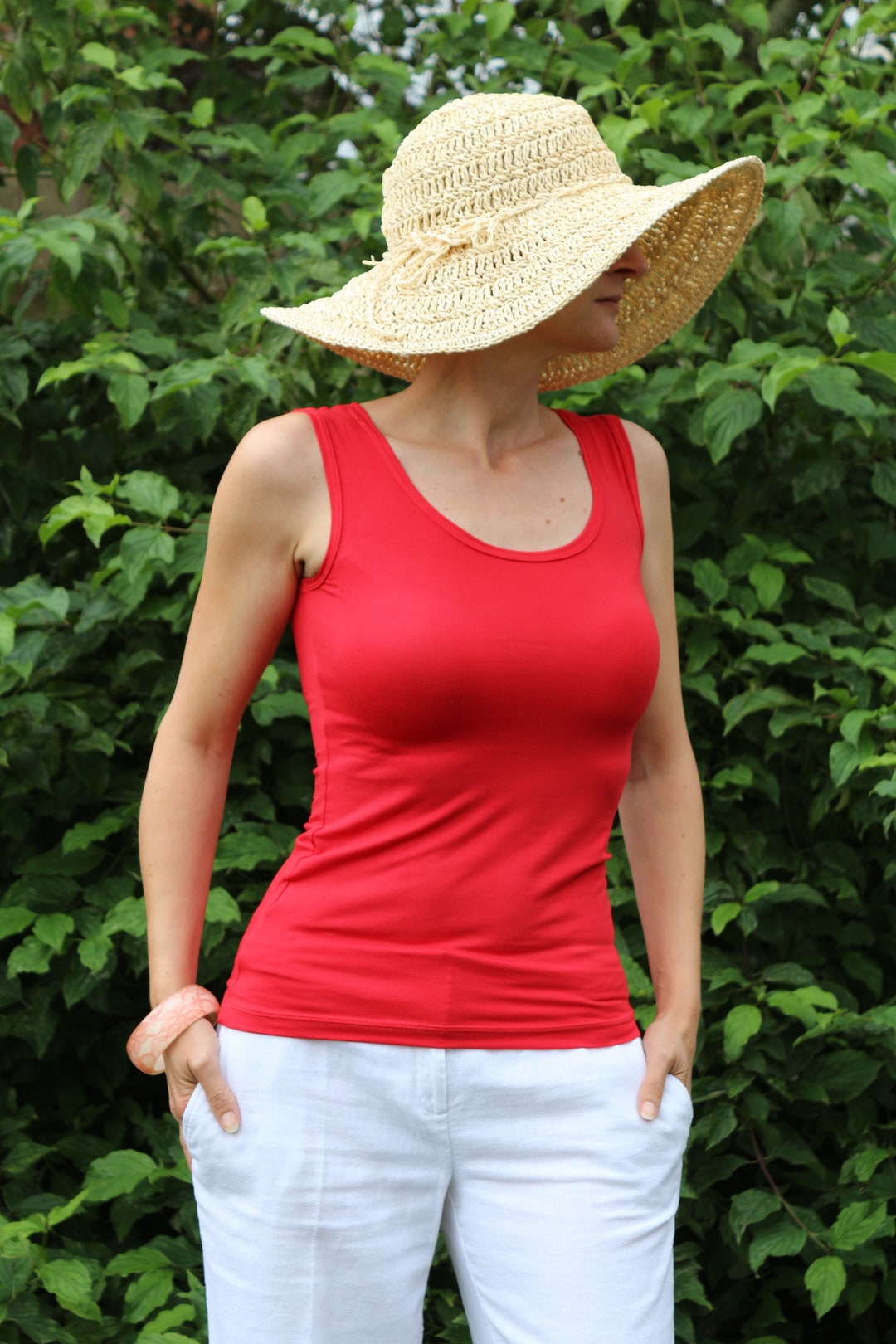 Red Top/ Red Top Women / Womens Red Top / Sleeveless Top / - Etsy
