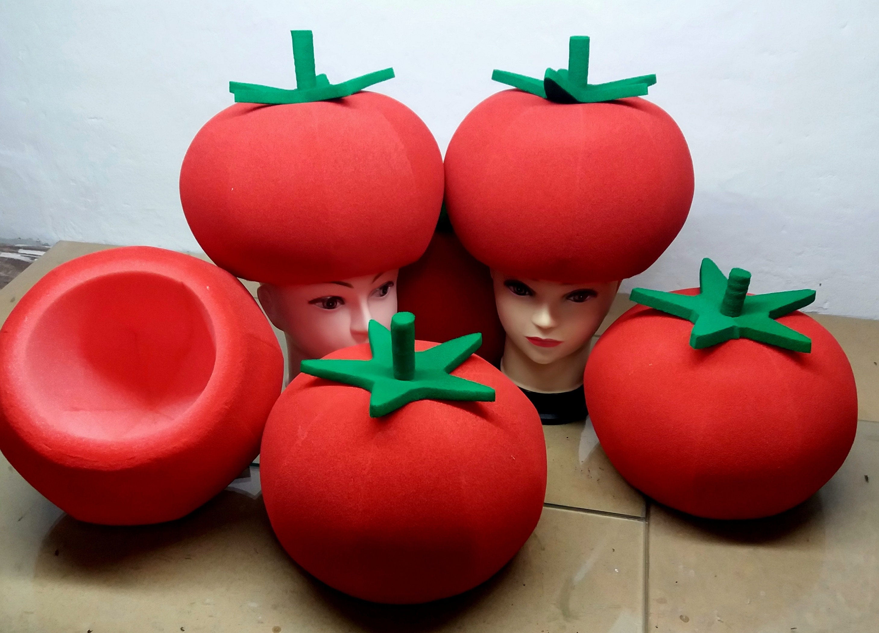 Realistic Hat Tomato for a Party. for Children and Adults.for Carnival ...