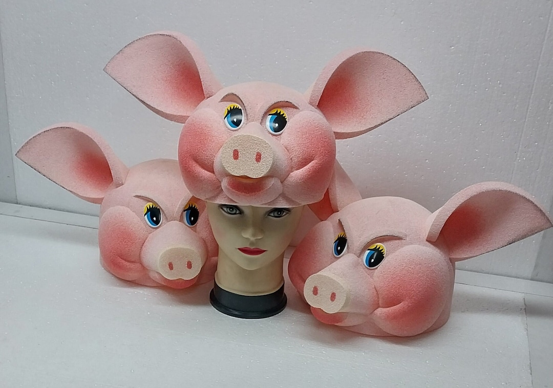 Foam Mask Hat Piglet. Piggy. Handmade. - Etsy