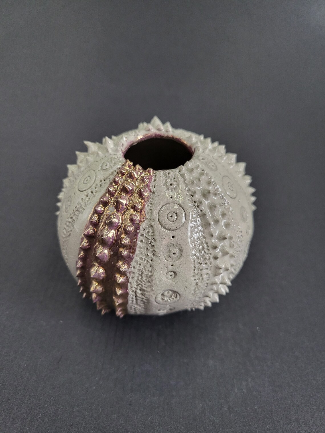 Handmade Ceramic Reed Diffuser Vase – Sea Urchin Inspired Aroma Holder ...