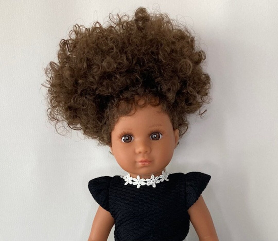 Biracial Doll - 15 Inch Iris With Brown Curly Hair, Handmade Party ...