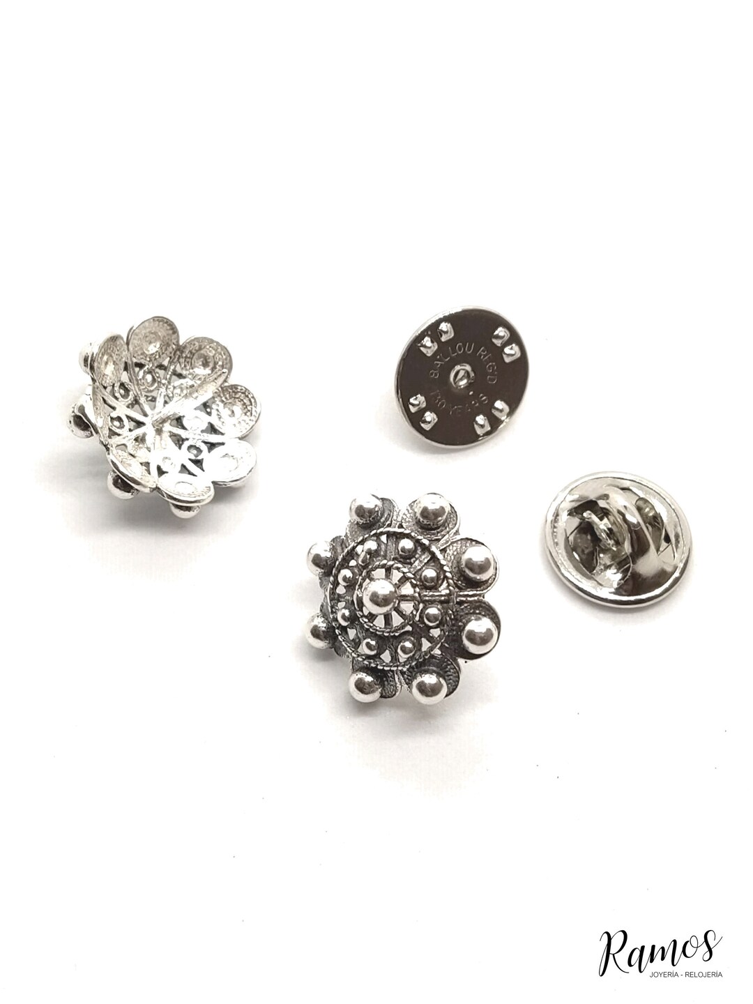 Charro Button Pin in Silver / Mask Pin / Celtic Pin Silver / Celtic ...