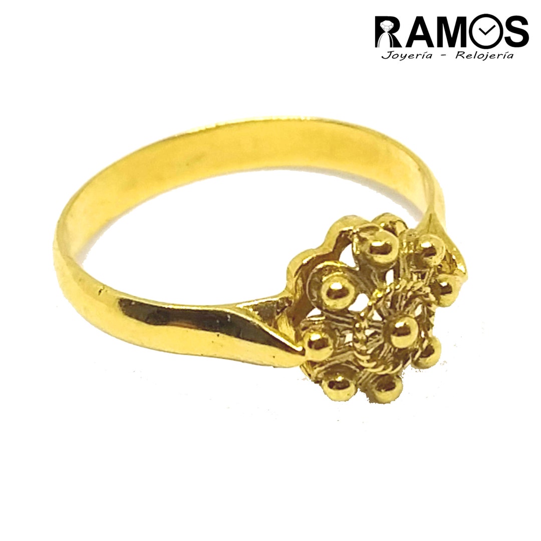 Charro Button Ring in Gold - Etsy