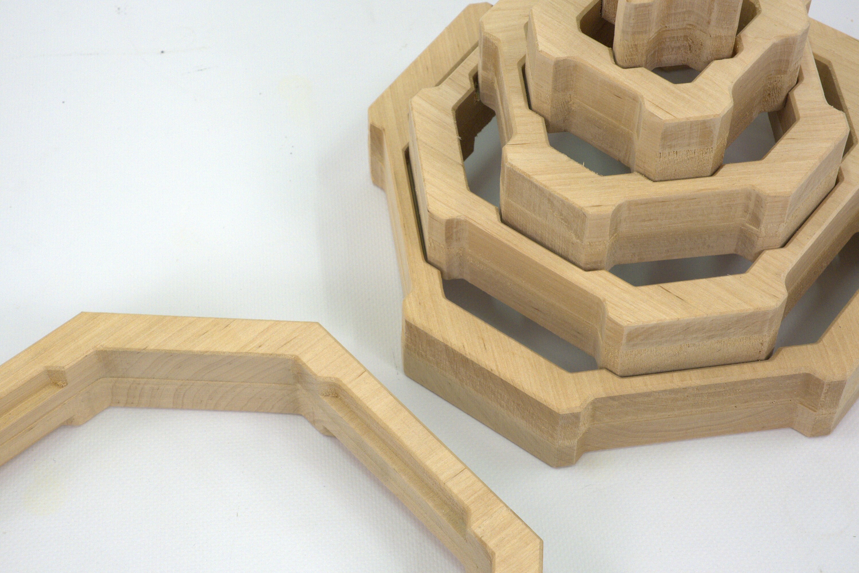 Wooden Stacking Pyramid Shape Sorter. Educational Toddler Toys - Etsy