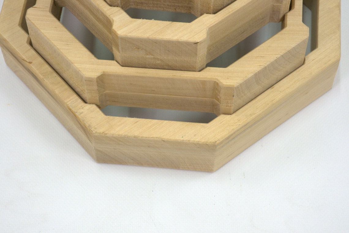Wooden Stacking Pyramid Shape Sorter. Educational Toddler Toys - Etsy
