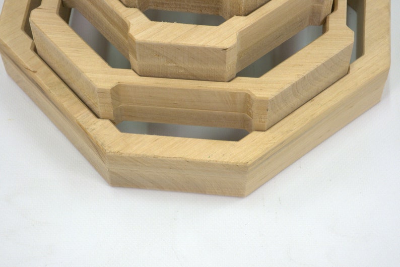 Wooden Stacking Pyramid Shape Sorter. Educational Toddler Toys - Etsy