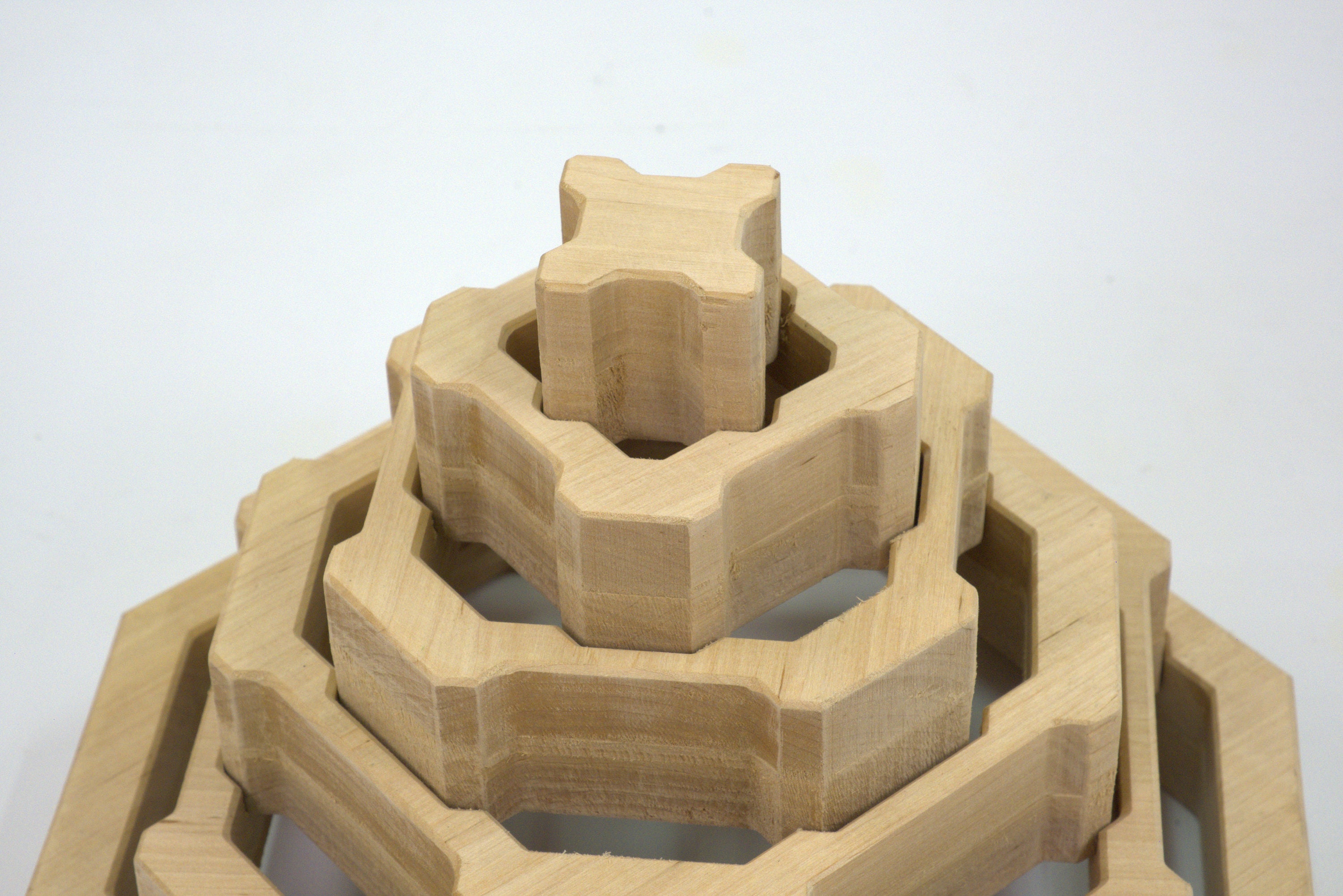 Wooden Stacking Pyramid Shape Sorter. Educational Toddler Toys - Etsy
