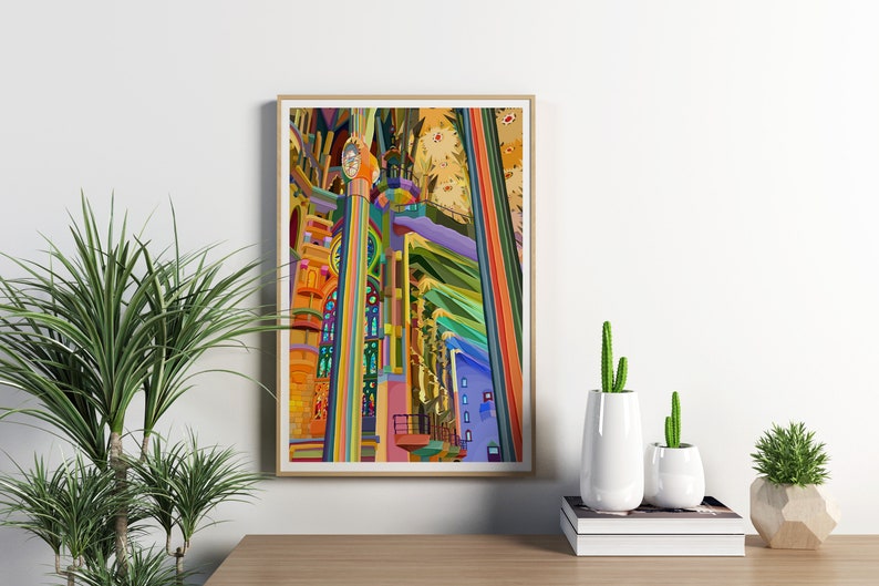 Sagrada Familia Gaudi Barcelona Print, Gaudi Art, Barcelona City Poster ...