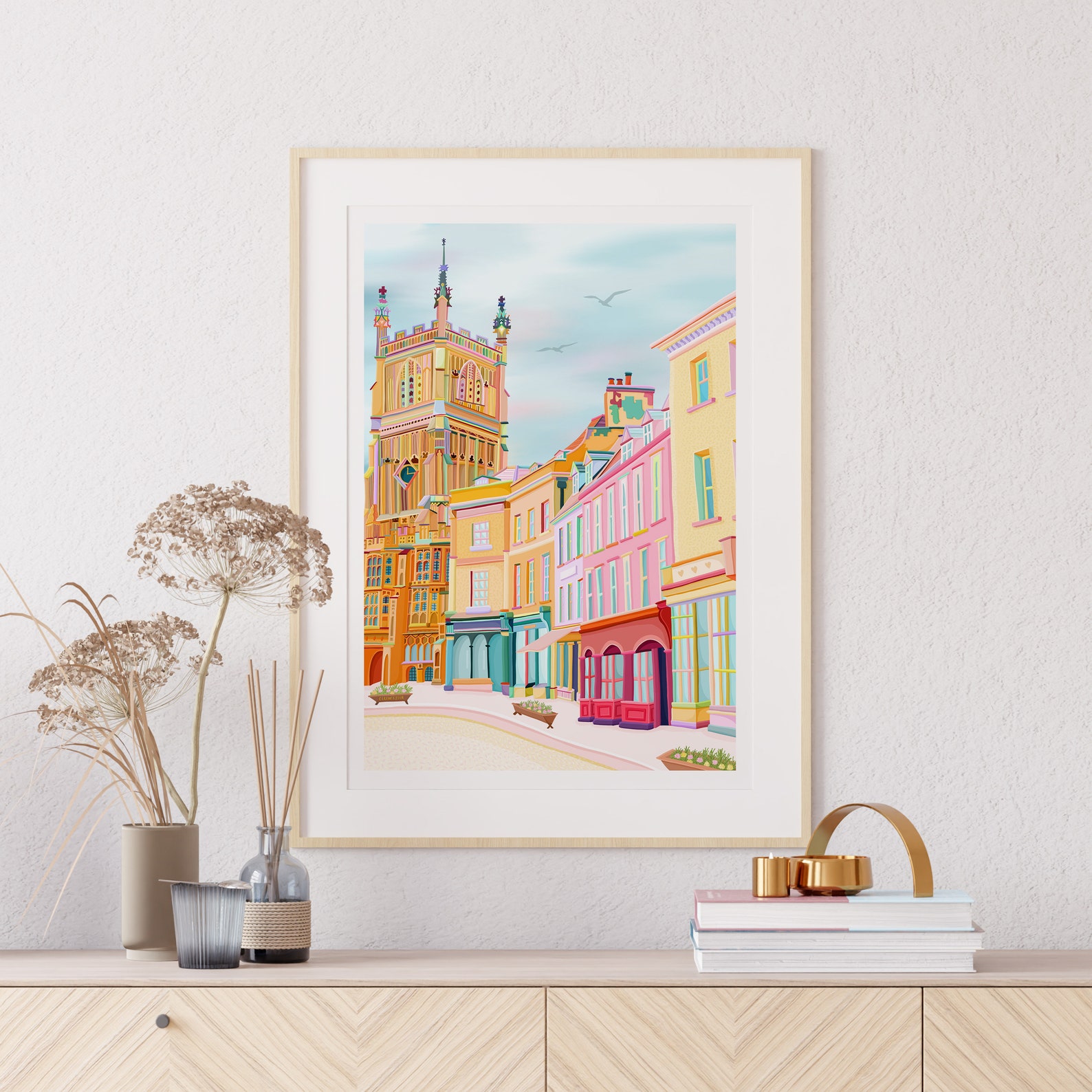 Cirencester Market Place Print, the Cotswolds Home Décor, Cotswolds ...