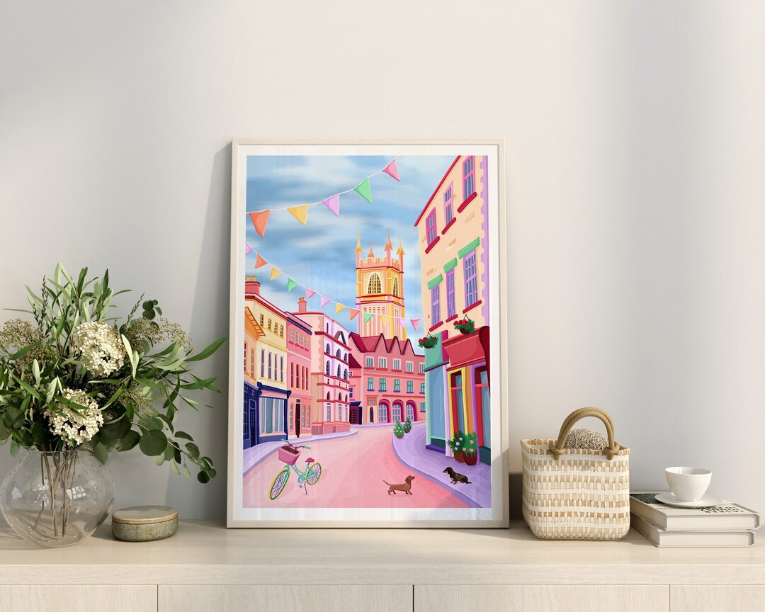 Cirencester Print, the Cotswolds Home Décor, Cirencester Castle Street ...