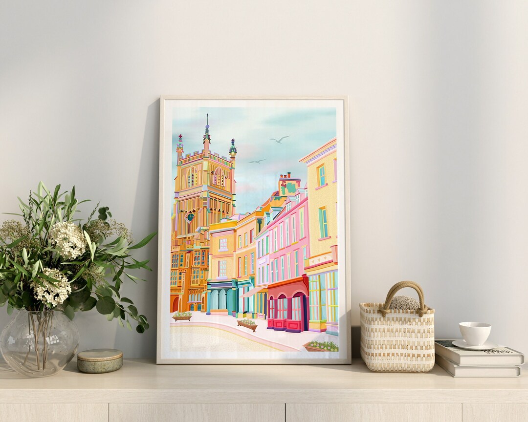 Cirencester Market Place Print, the Cotswolds Home Décor, Cotswolds ...