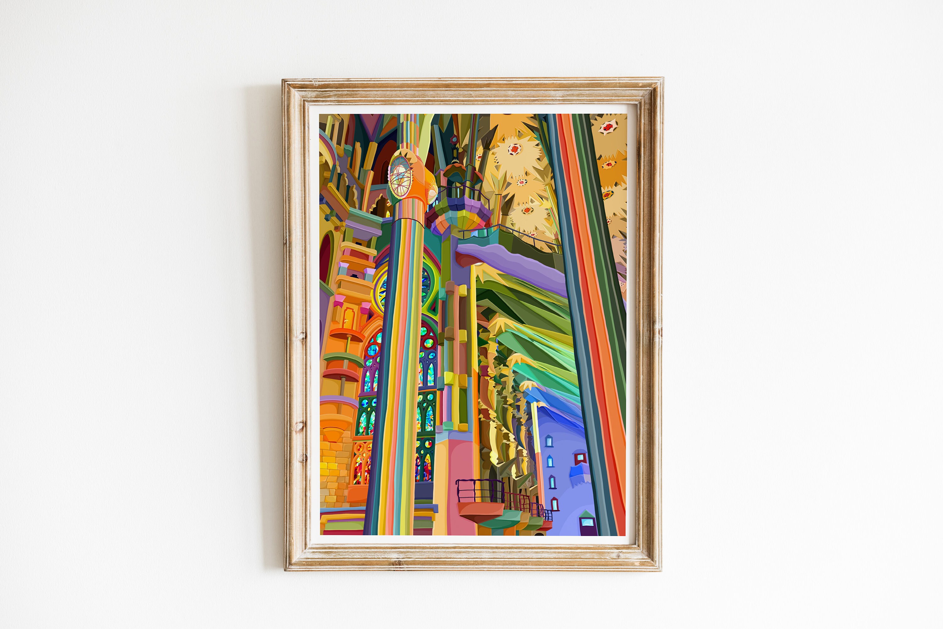 Sagrada Familia Gaudi Barcelona Print, Gaudi Art, Barcelona City Poster ...