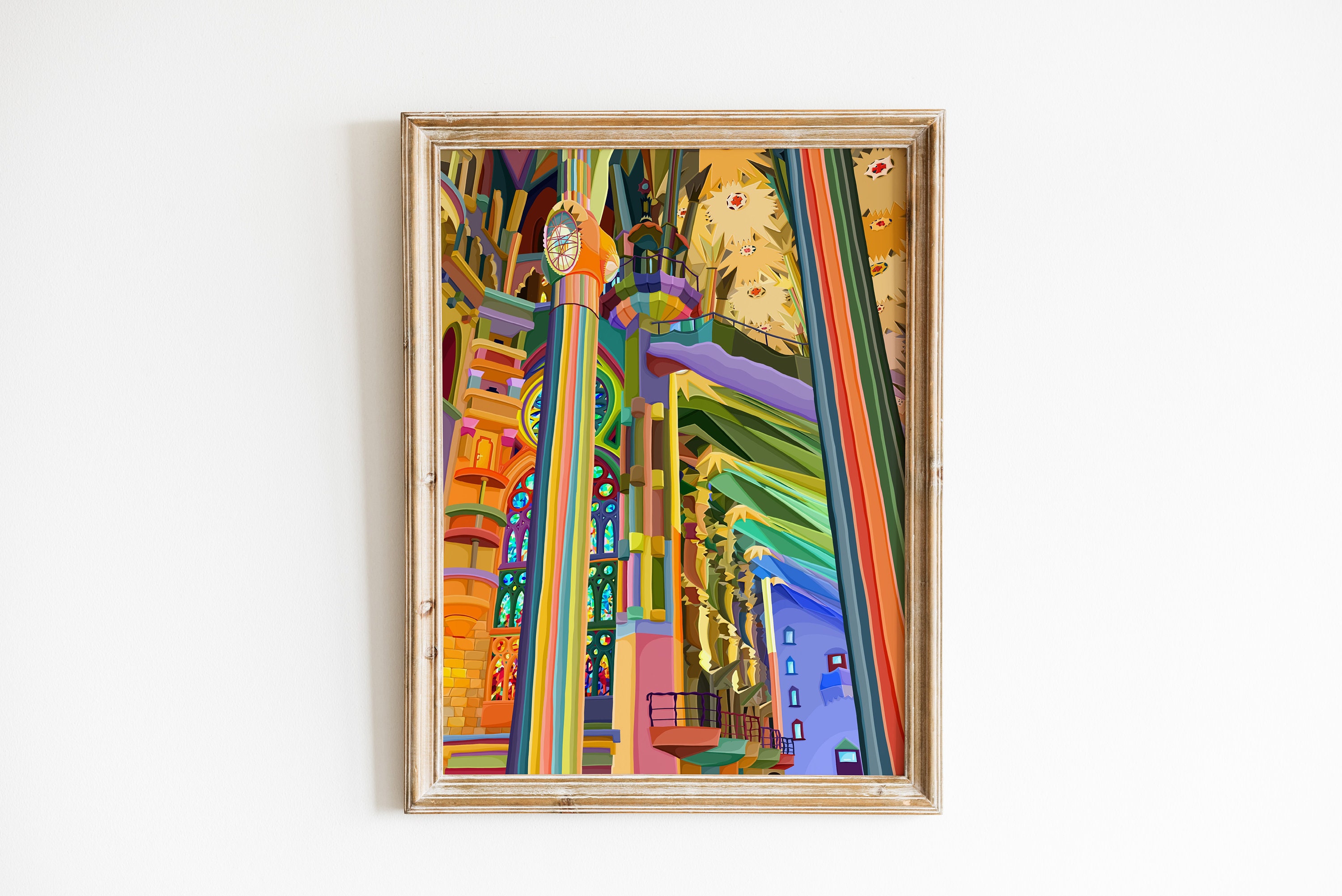 Sagrada Familia Gaudi Barcelona Print, Gaudi Art, Barcelona City Poster ...