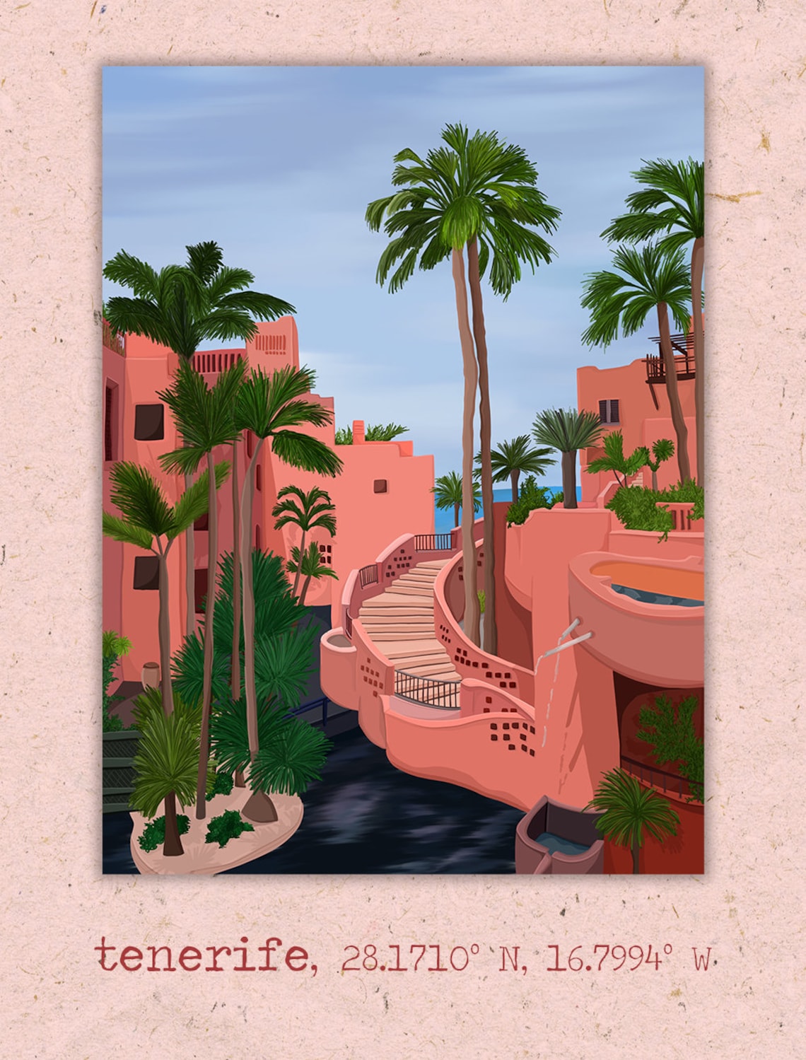 Tenerife Travel Print Tenerife Art Tenerife Poster Tenerife | Etsy