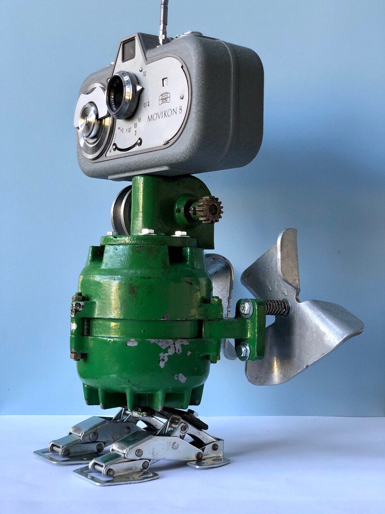 Unieke handgemaakte vintage industriële robot Beebot | Etsy