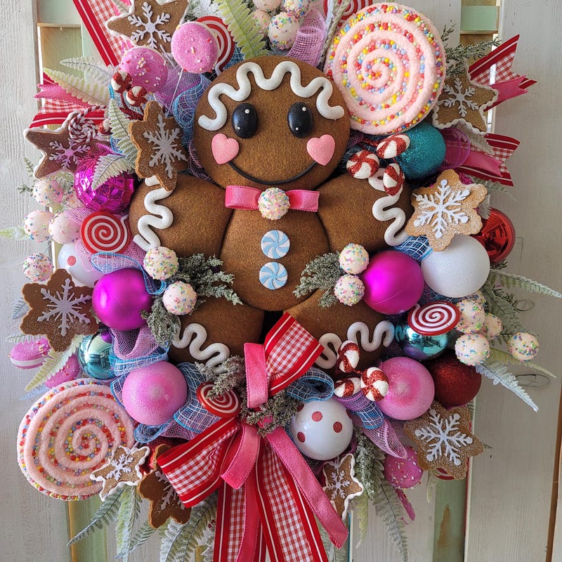 Gingerbread Wreath - Etsy