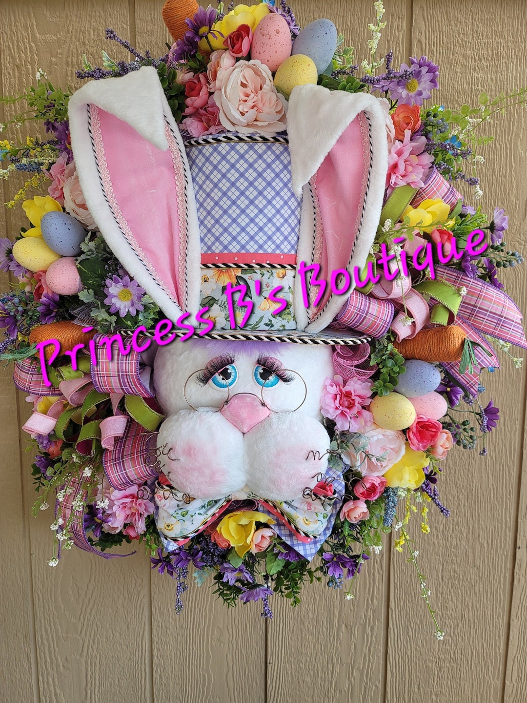 Bunny Wreath, Bunny Home Decor, Easter Bunny Wreath, Easter Bunny Swag ...