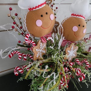 Gingerbread Floral Arrangement, Christmas Table Decor, Christmas Decor ...