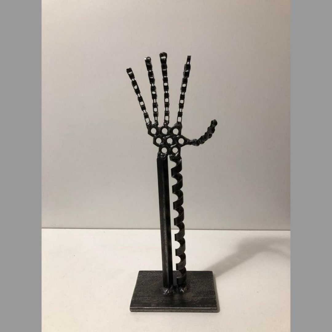 Handmade Metal Art Skeleton Hand - Etsy