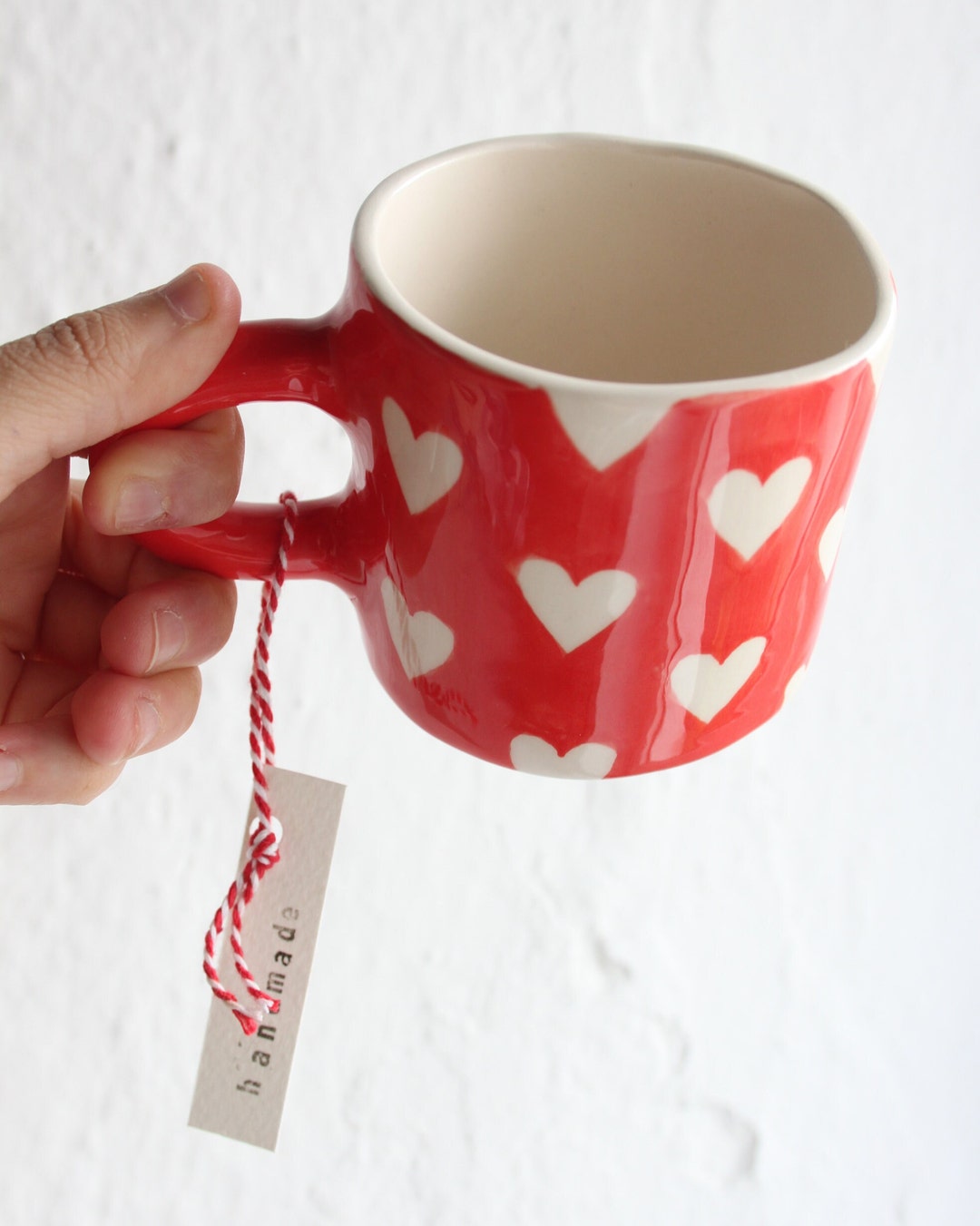 Red Mug Coffemug Teamug Loveshape Heartshape Redlovers Espresso - Etsy