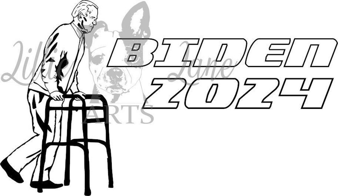 Joe Biden 2024 Walker | PNG Jpg EPS Dxf SVG File Clipart Vector for ...