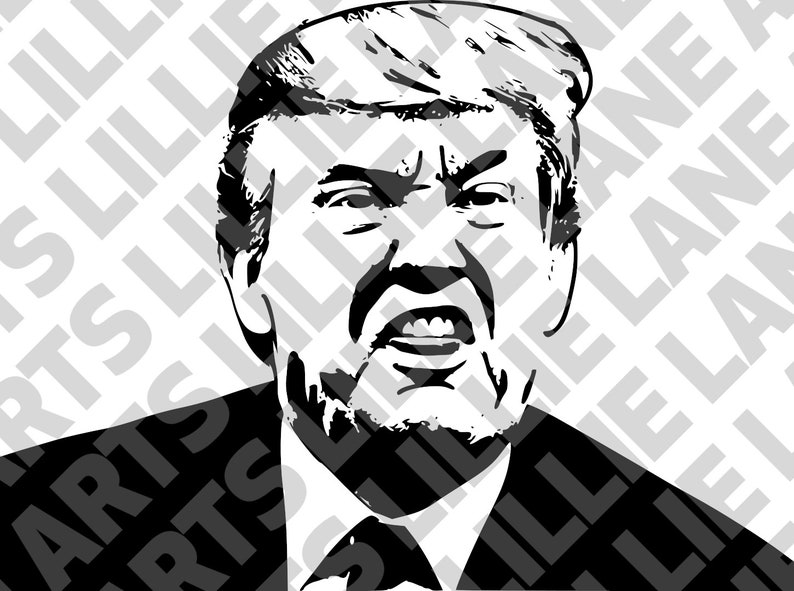 Donald Trump - Disgusted / SVG File Clipart Vector for Cricut or ...