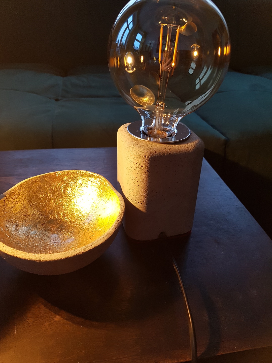 Beton Lampe / Beton Lampe inklusive Leuchte - Etsy.de