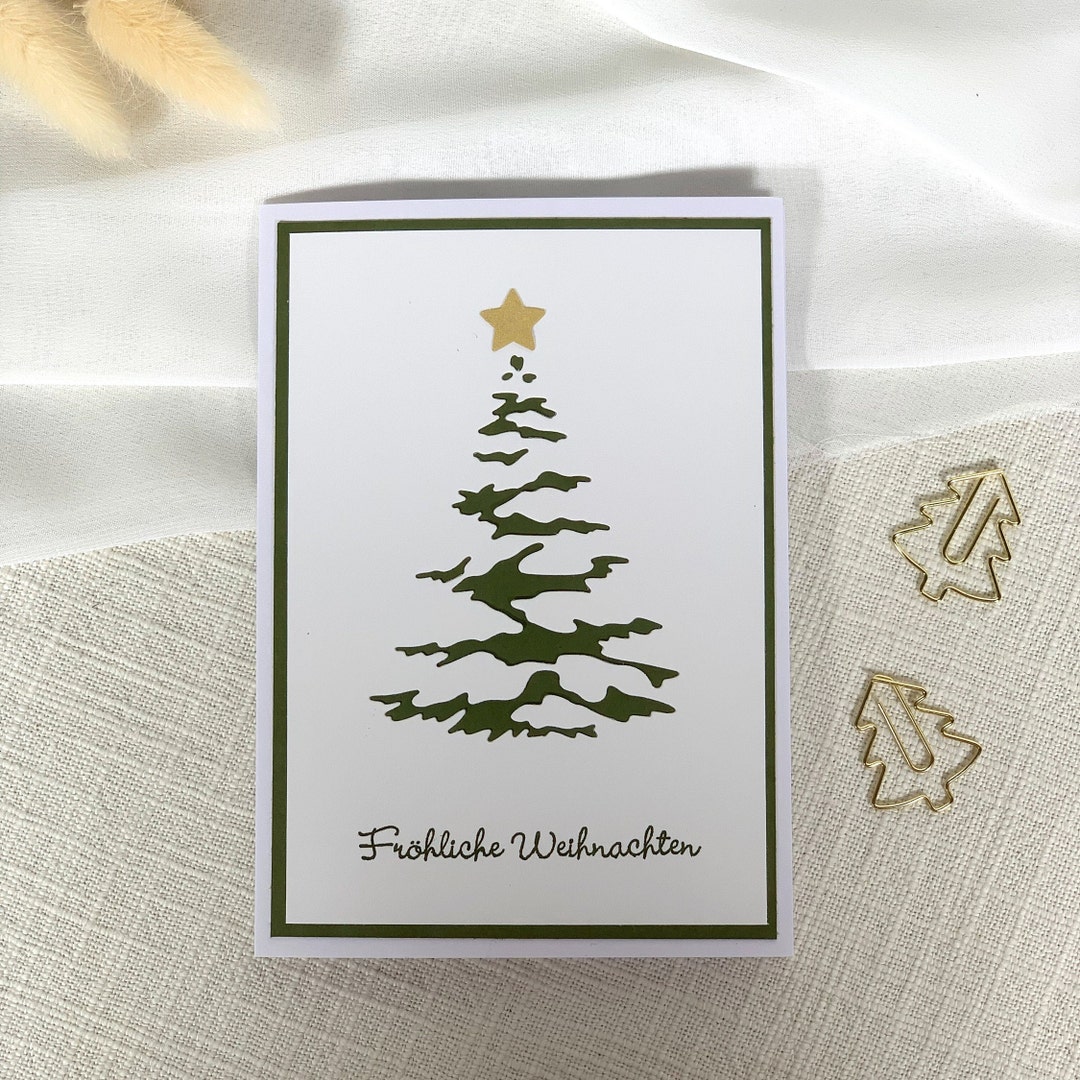 Christmas Card Handmade Christmas Tree Christmas Cards - Etsy