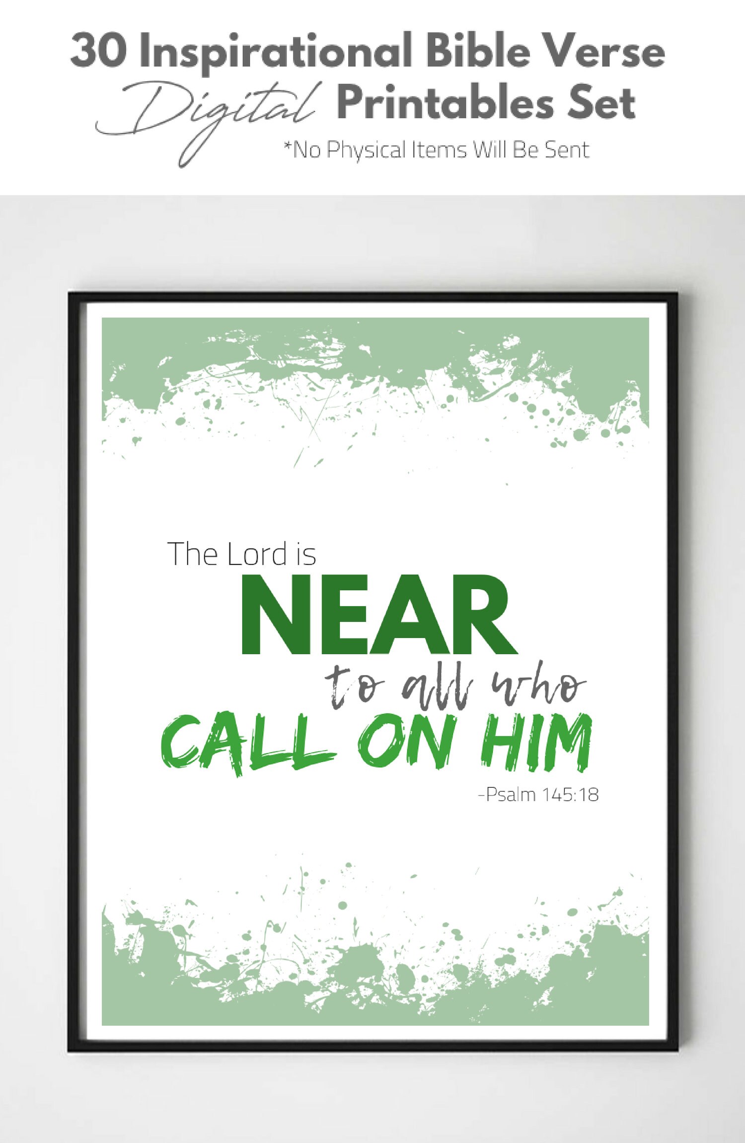 30 Bible Verse Printables BUNDLE forest Green instant - Etsy