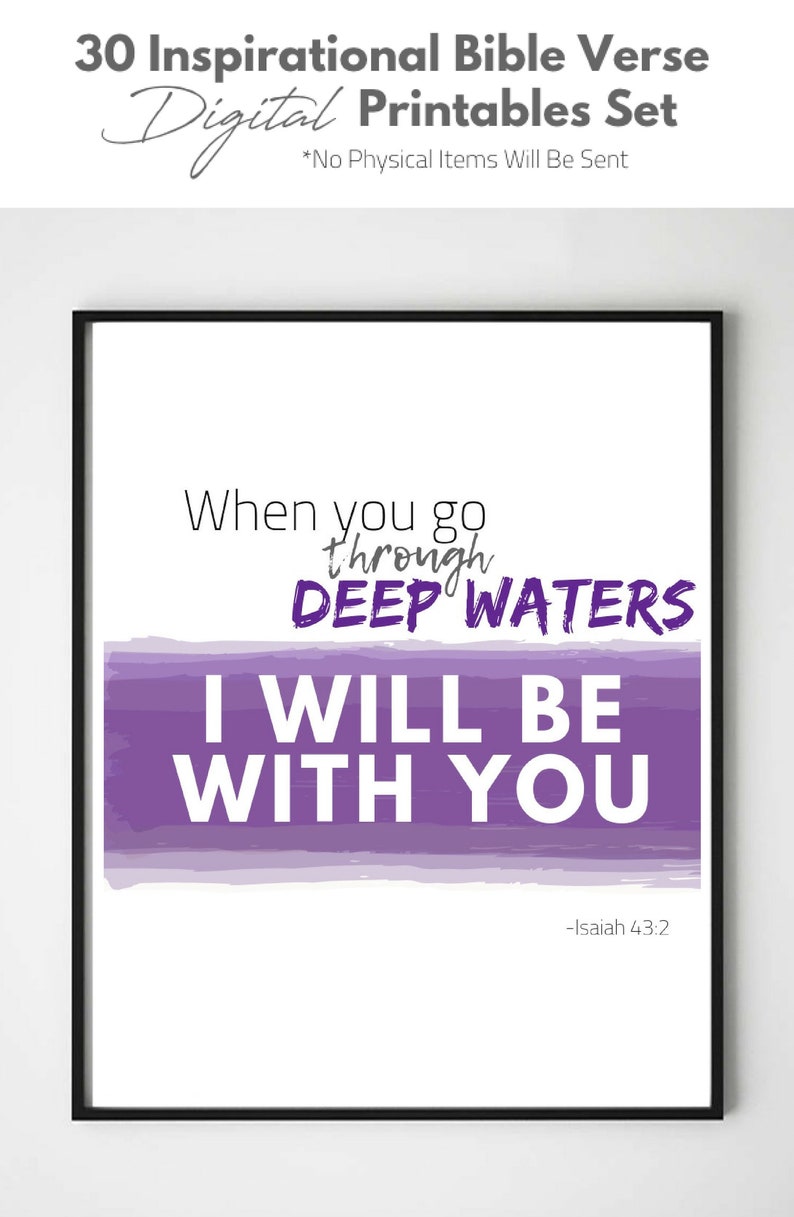 30 Bible Verse Printables BUNDLE (purple) *instant Download* - Etsy