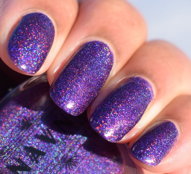 Sugilite – Deep Purple Polish With Luminous Holographic Glitter - Etsy
