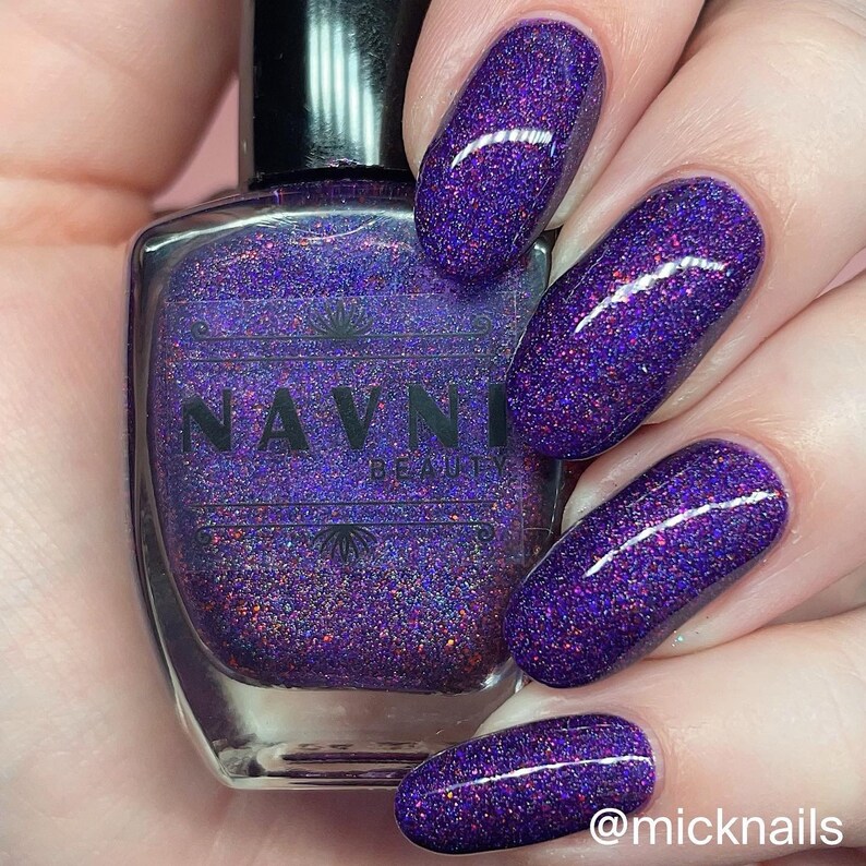 Sugilite – Deep Purple Polish With Luminous Holographic Glitter - Etsy