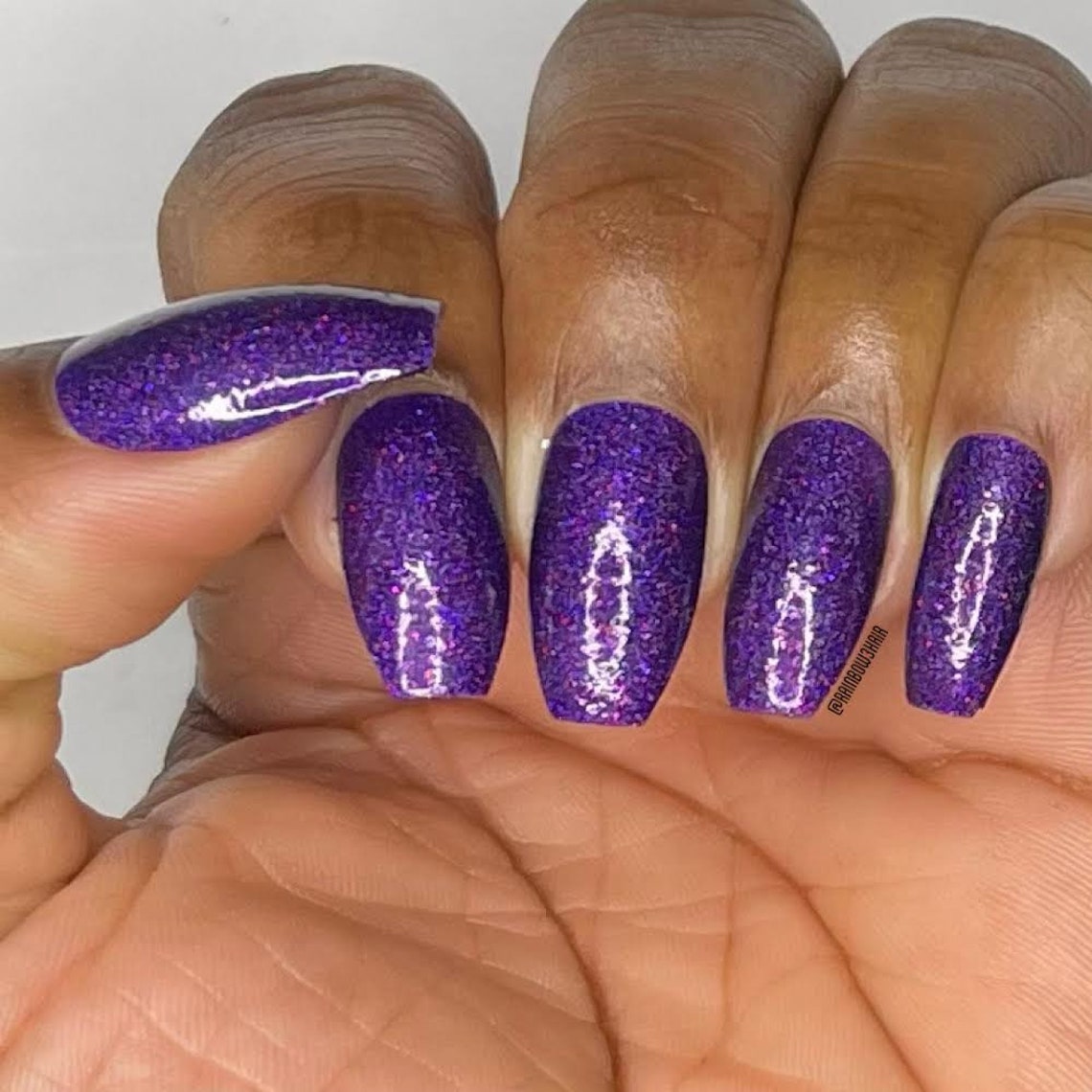Sugilite – Deep Purple Polish With Luminous Holographic Glitter - Etsy